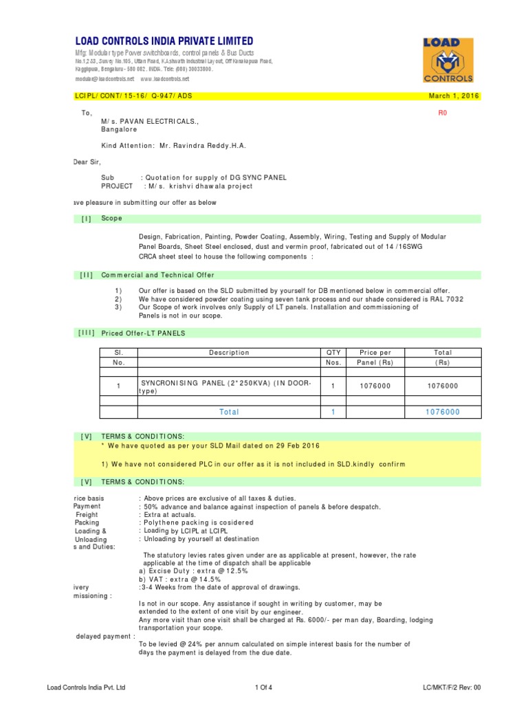 DG Sync Panel PDF | Download Free PDF | Switch | Relay