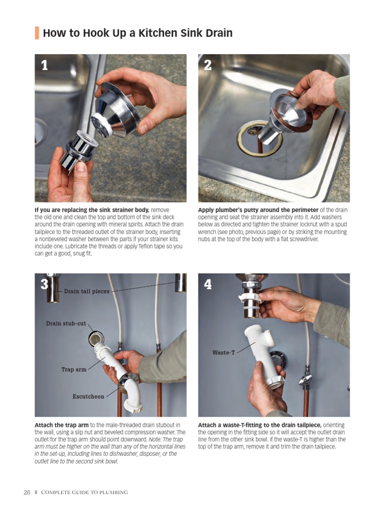 Kitchen Sink Drain Installation Guide | PDF