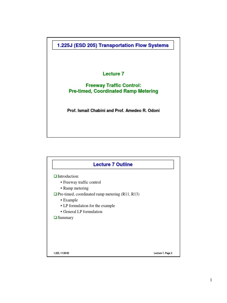 7 - Freeway Traffic Control | PDF | Controlled Access Highway | Traffic