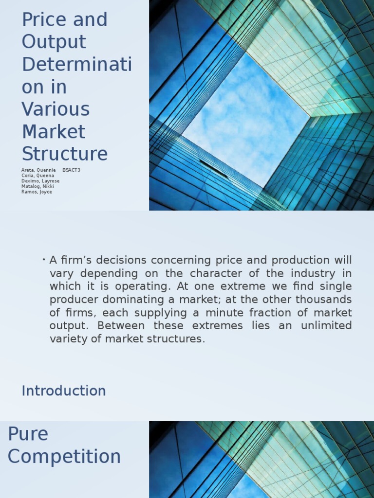 Price and Output Determination in Various Market Structure | PDF ...