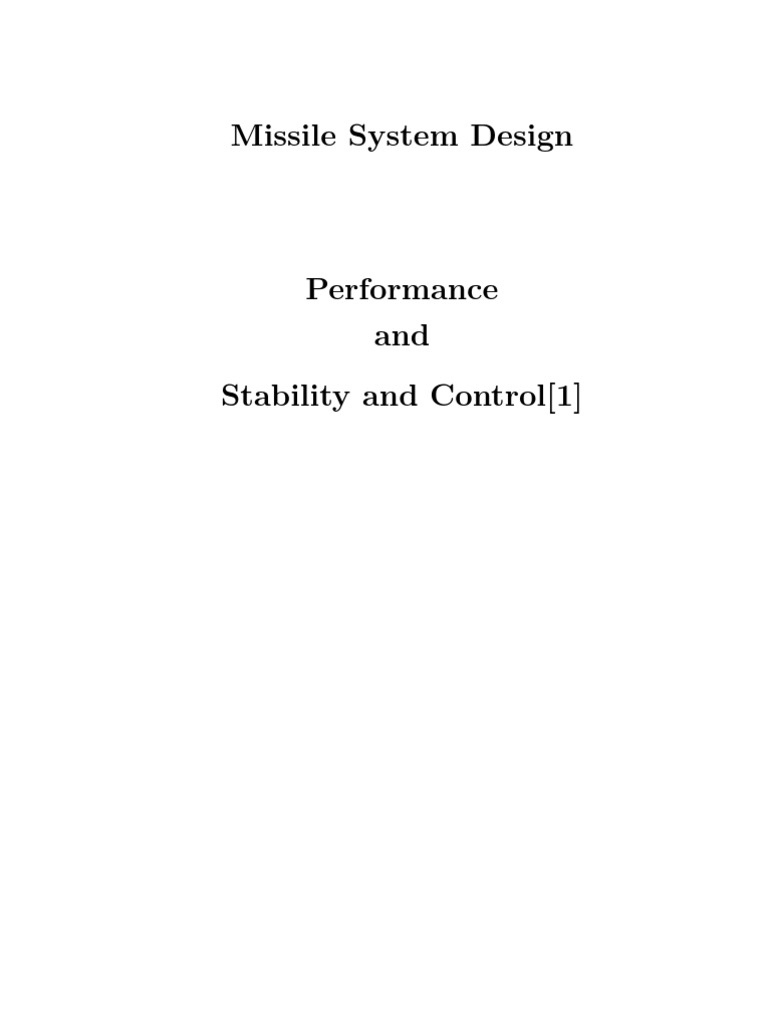Missile System Design | PDF | Flight | Lift (Force)