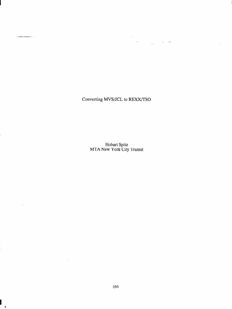 Converting Jcl 2 Rexx Pdf Proprietary Software Areas Of Computer