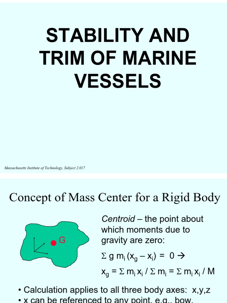 14 Stability Trim | PDF | Ships | Mechanical Engineering