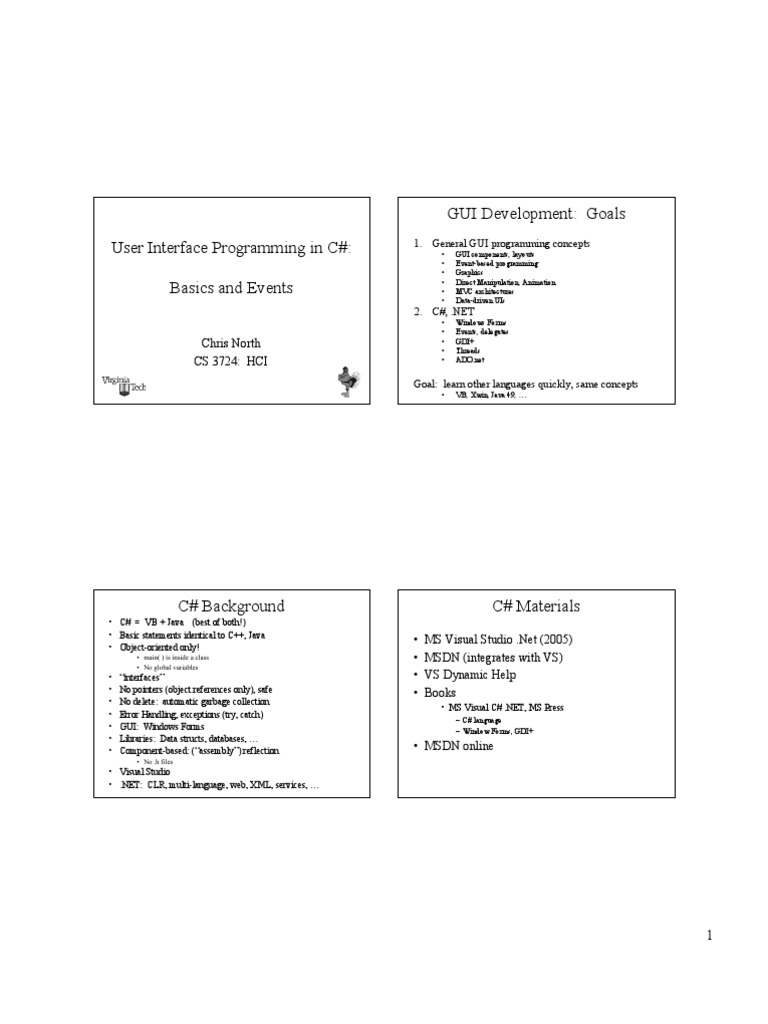 Gui Programming In C Pdf C Sharp Programming Language Application Programming Interface