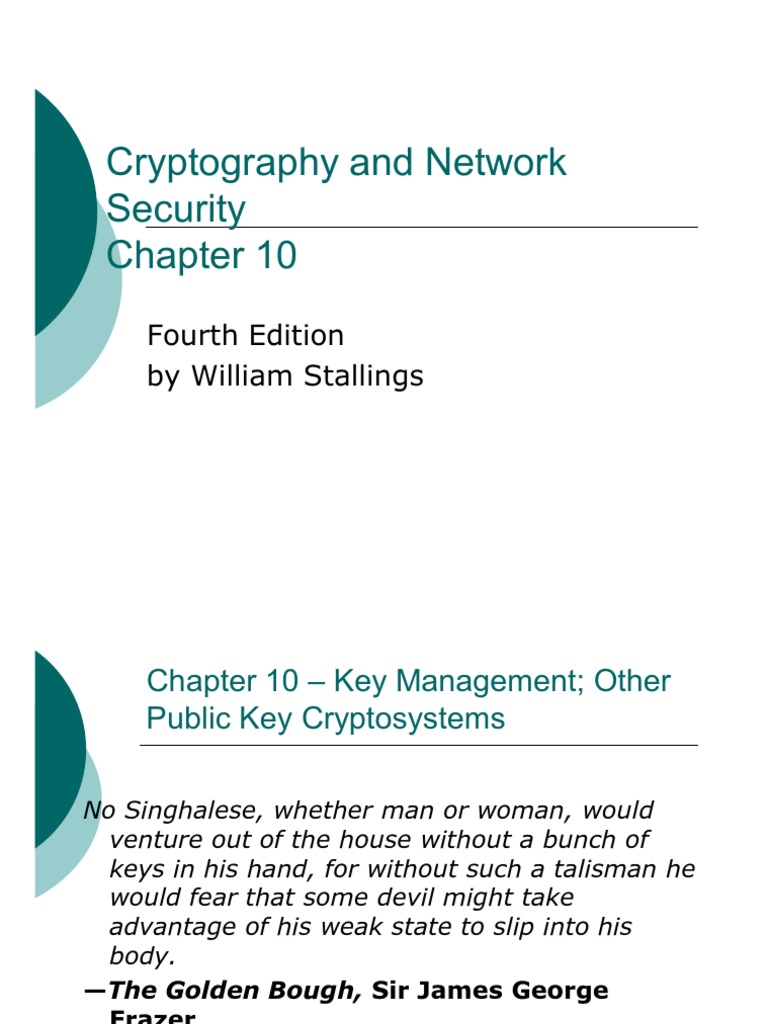 Fourth Edition by William Stallings | PDF | Public Key Cryptography | Key (Cryptography)