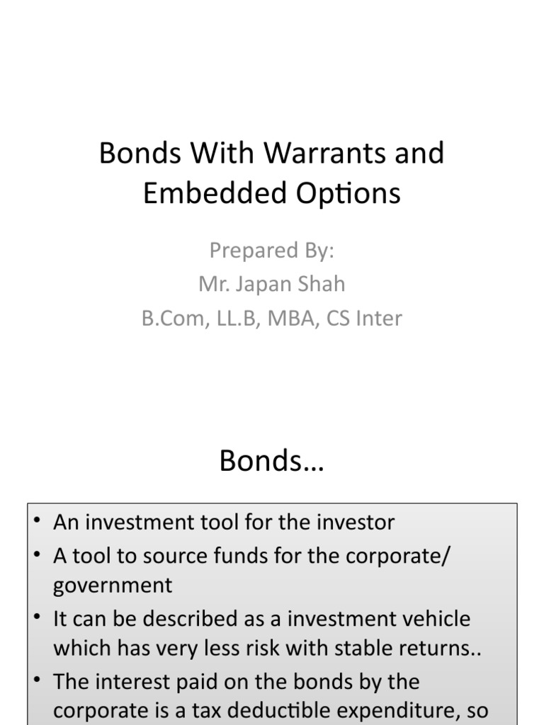 Bonds with Warrants: Investment Insights | PDF | Bonds (Finance ...