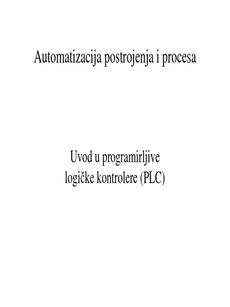 PLC Uvod | PDF