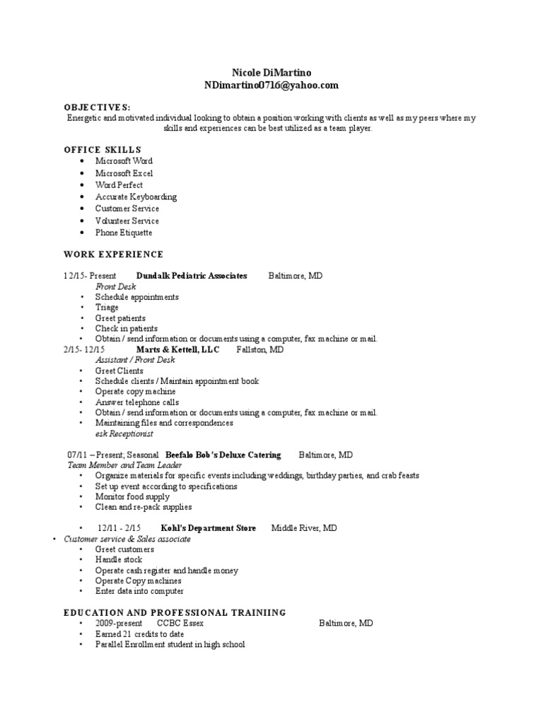 Nicki Resume | PDF | Career & Growth | Business