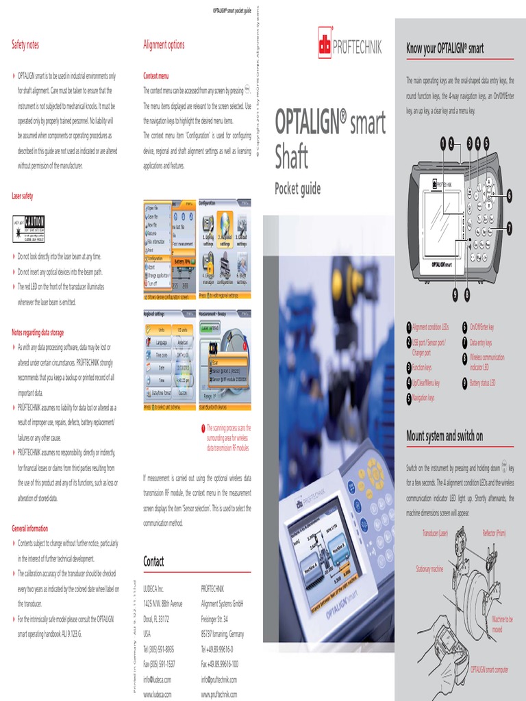 OPTALIGN Smart Pocket Guide | PDF | Engineering Tolerance | Menu ...