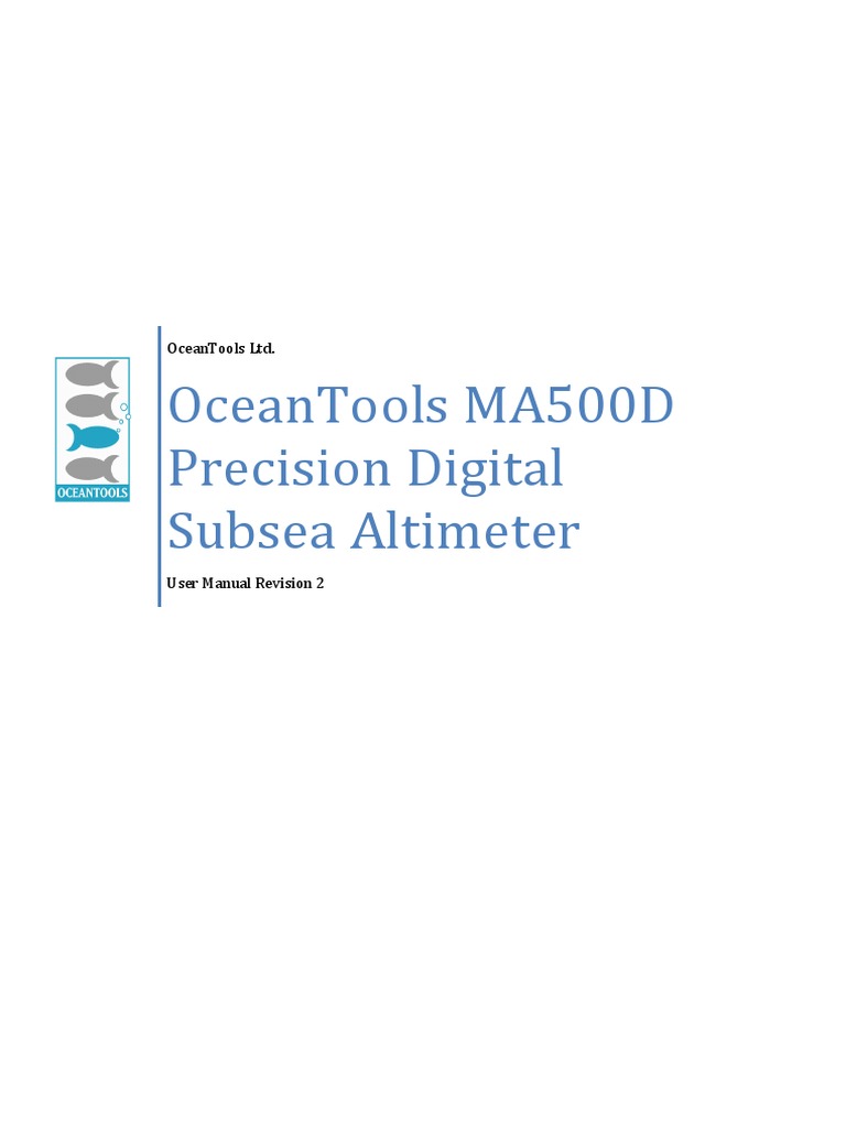 OceanTools MA500D Manual Rev 2 | PDF | Altitude | Altimeter