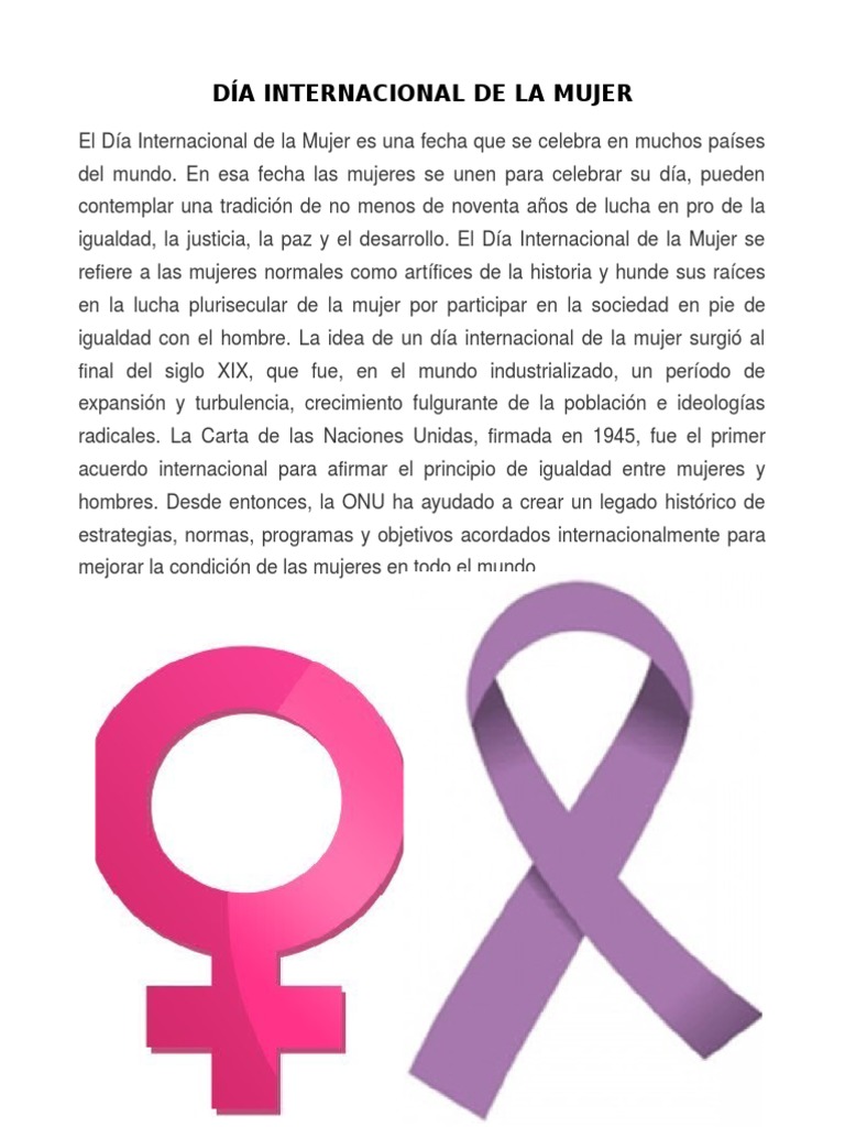 Celebración del Día Internacional de la Mujer | PDF