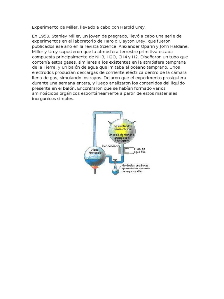 Experimento de Miller | PDF | Historia