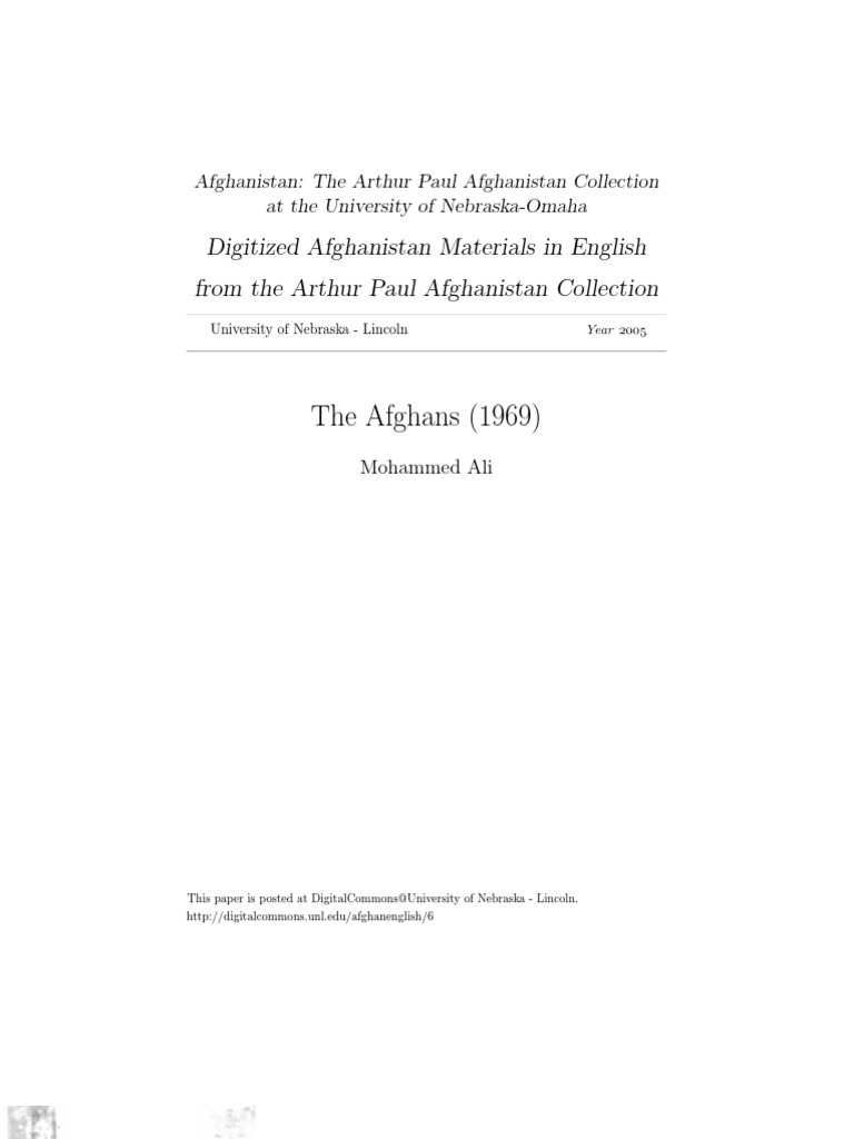 The Afghans, Muhammad Ali | PDF | Afghanistan | Achaemenid Empire