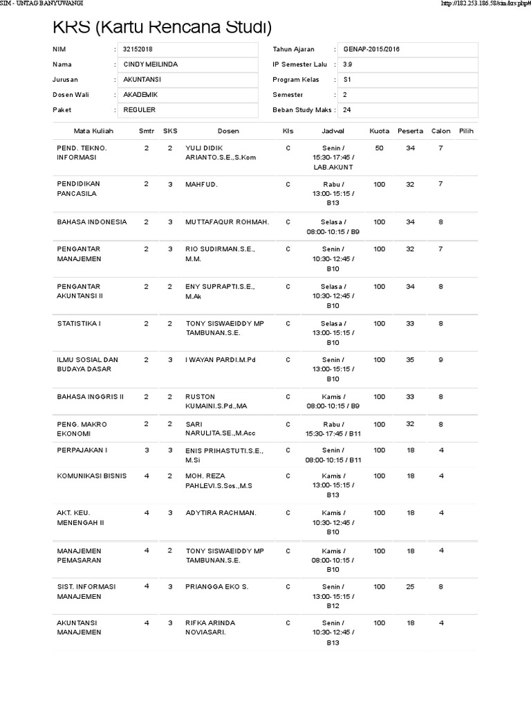 Sim - Untag Basnyuwangi | PDF