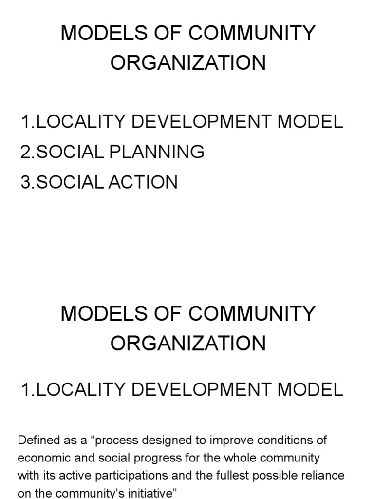 07 Models of Community Organization | PDF