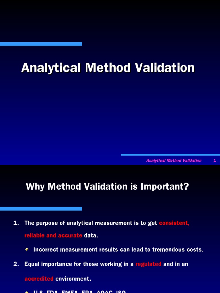Analytical Method Validation Pdf Verification And Validation Assay