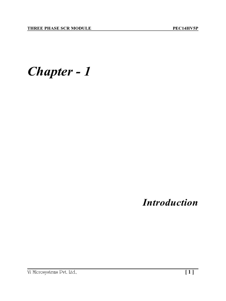 Chapter - 1: Three Phase SCR Module PEC14HV5P | PDF | Power Electronics ...