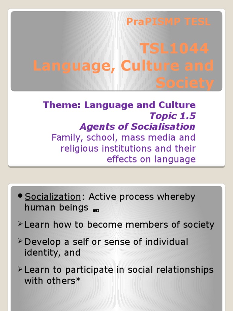 Agents Of Socialization