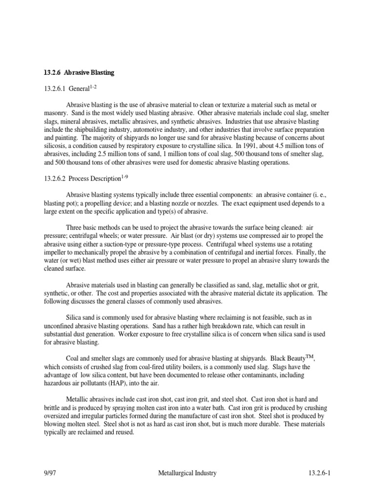 Blasting | PDF | Abrasive | Air Pollution