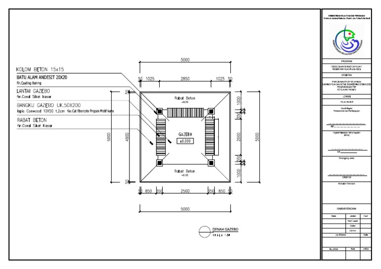 004 - Denah Gazebo | PDF