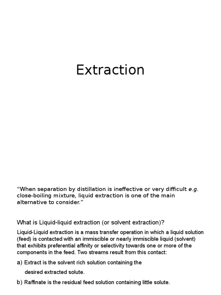 Mass Transfer - Extraction | PDF | Acetic Acid | Distillation