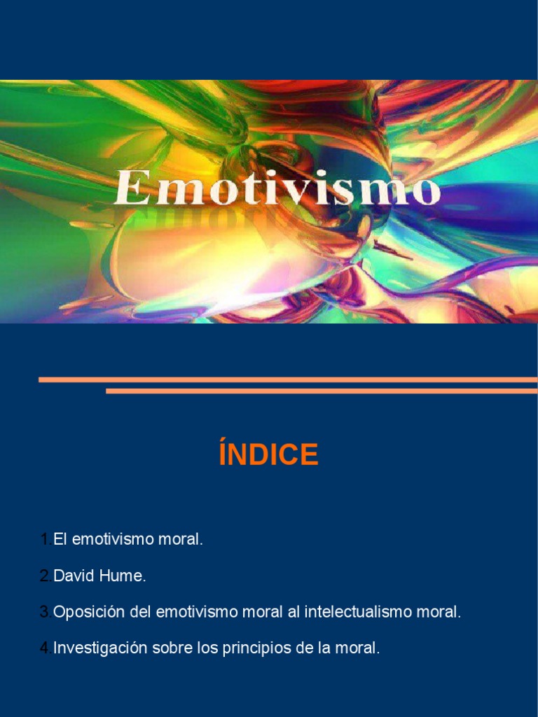 El Emotivismo Moral - David Hume | PDF