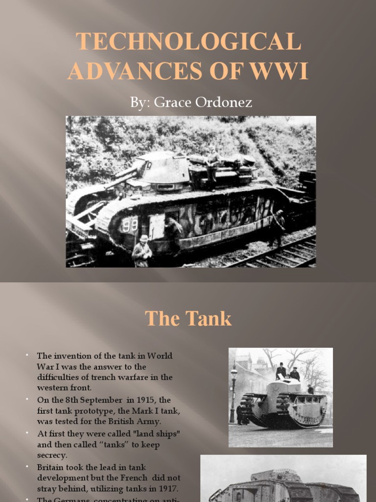 Technological Advances of WWI | PDF