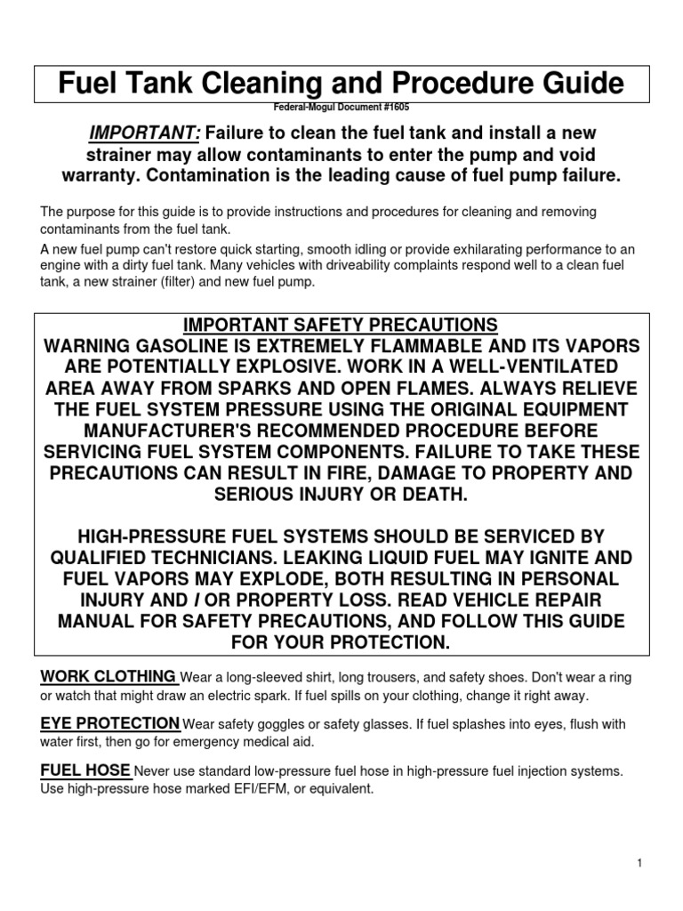 Fuel Tank Cleaning Procedures Guide | PDF