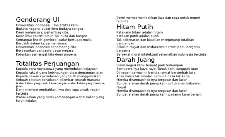 Genderang UI | PDF
