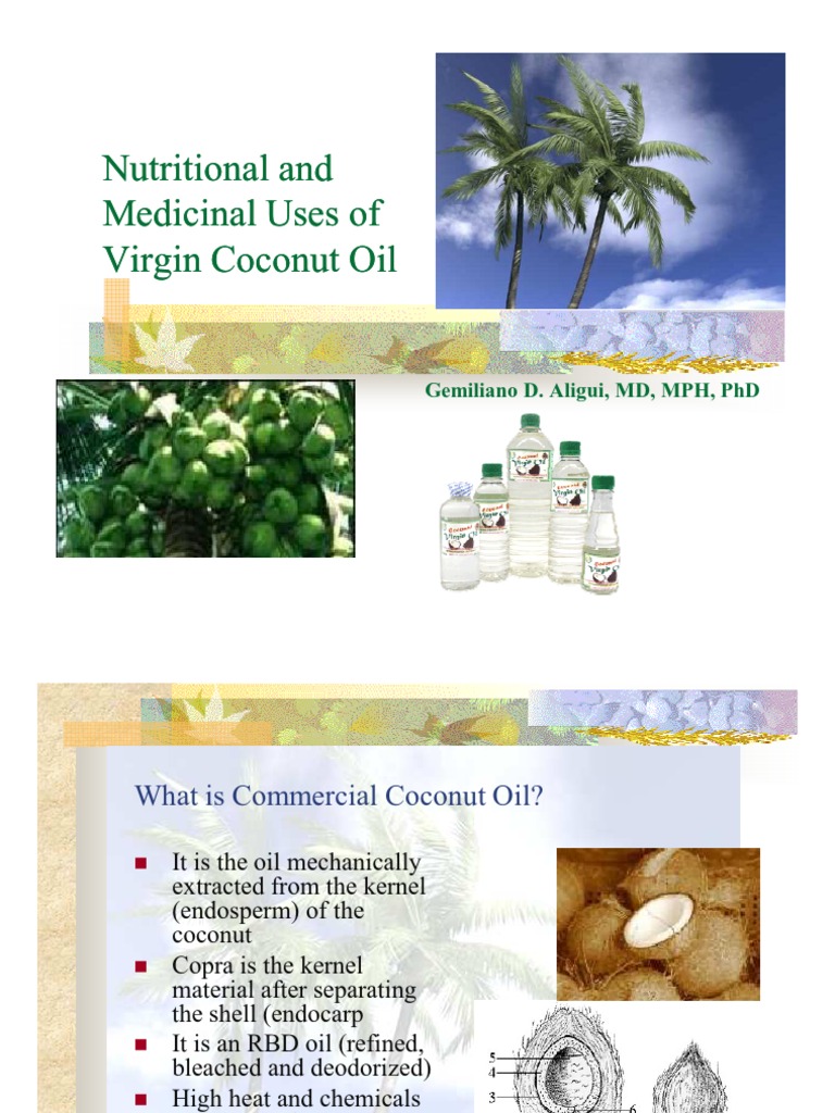 Medicinal and Nutraceutical Uses of Virgin Coconut Oil | PDF | Coconut ...