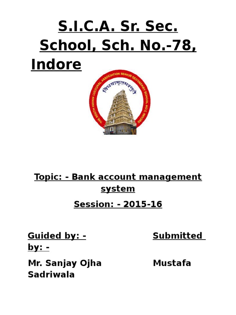 Computer Science Class 12 Project Pdf Object Oriented Programming C 9884