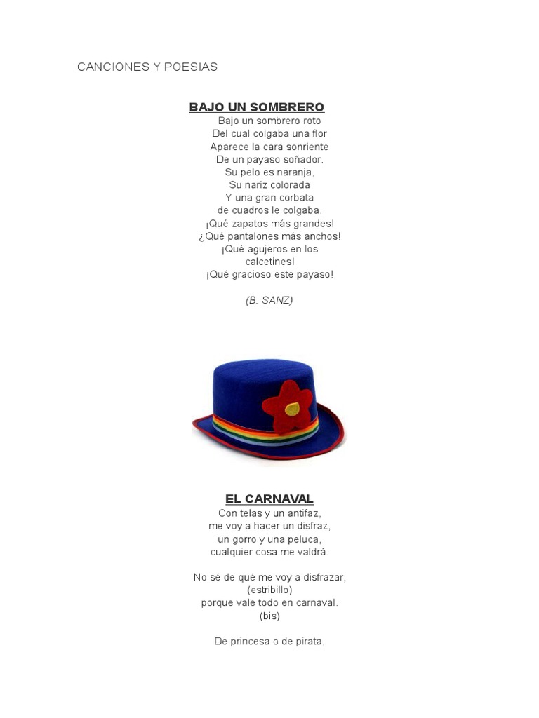 Canciones y Poesias Carnaval | PDF