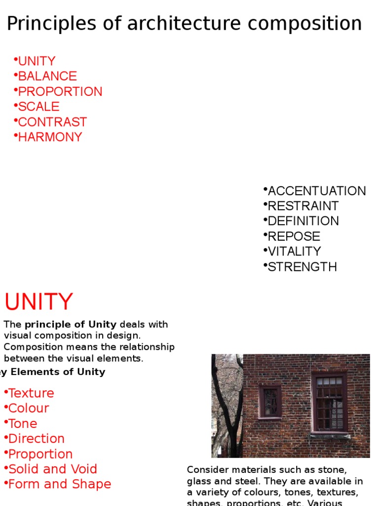 Principles of Architecture Composition | PDF | Composition (Visual Arts) | Shape