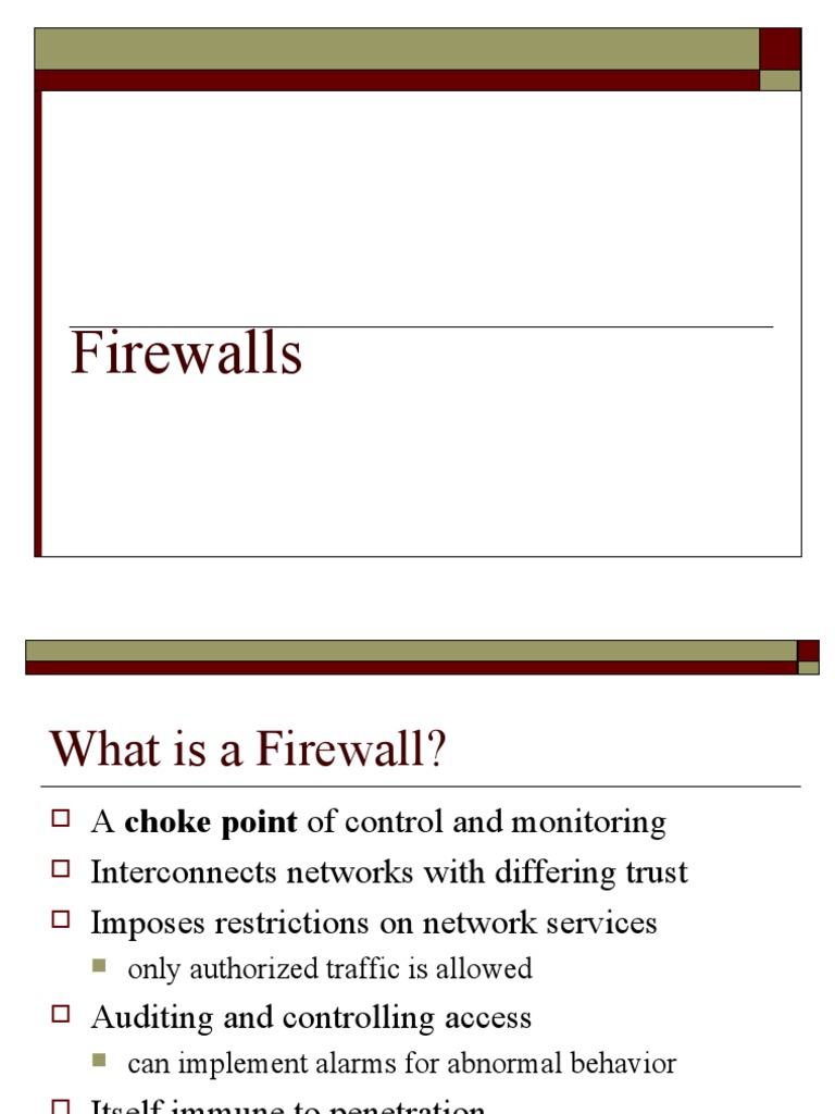 Firewalls | PDF