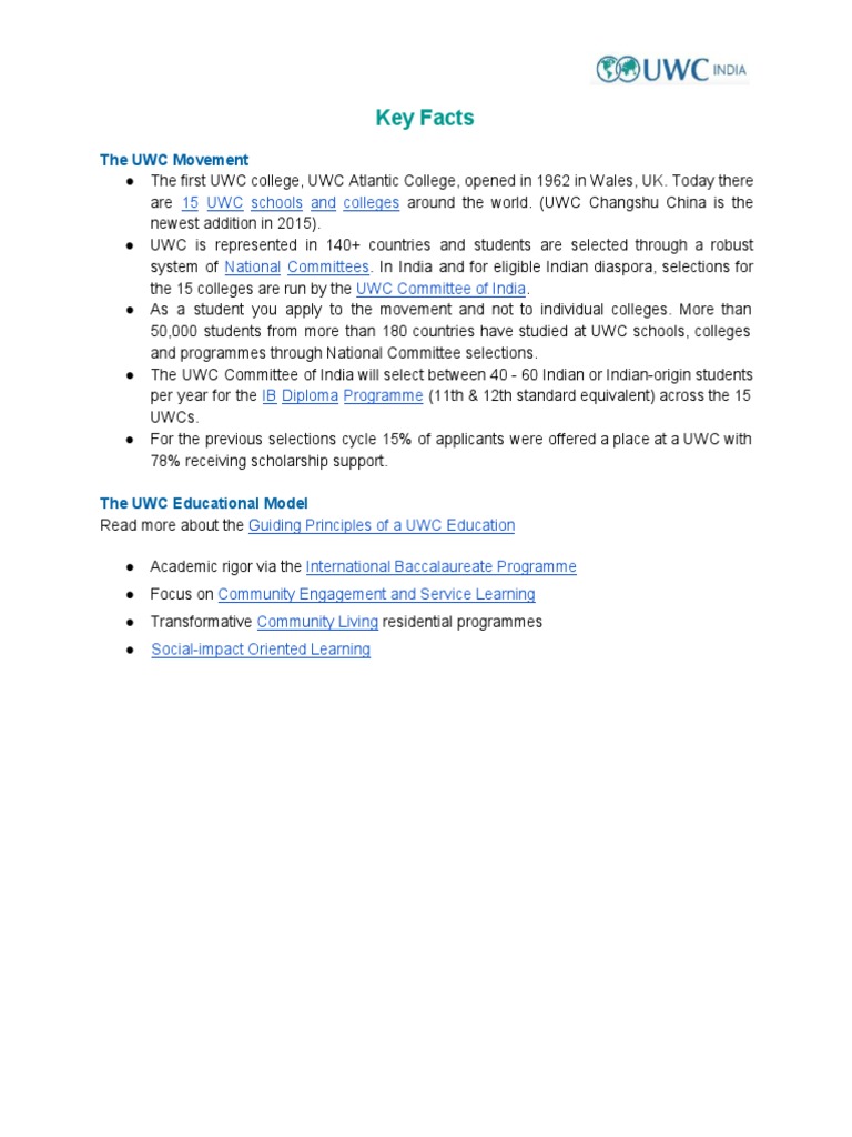 UWC Admissions | PDF | Value (Ethics) | Motivation