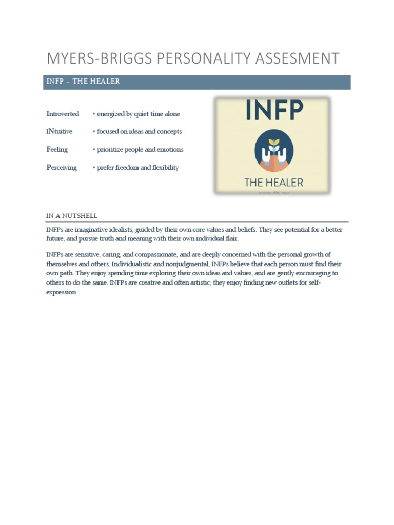 Infp in A Nutshell | PDF