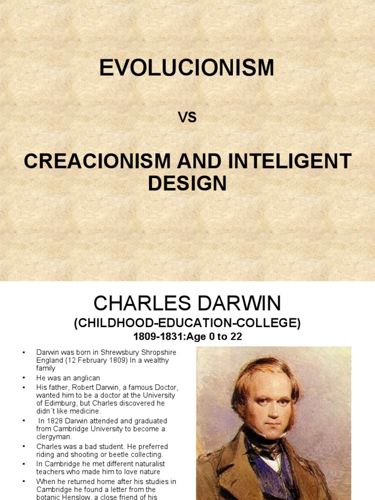 Evolucionism: Creacionism and Inteligent Design | PDF | Charles Darwin ...