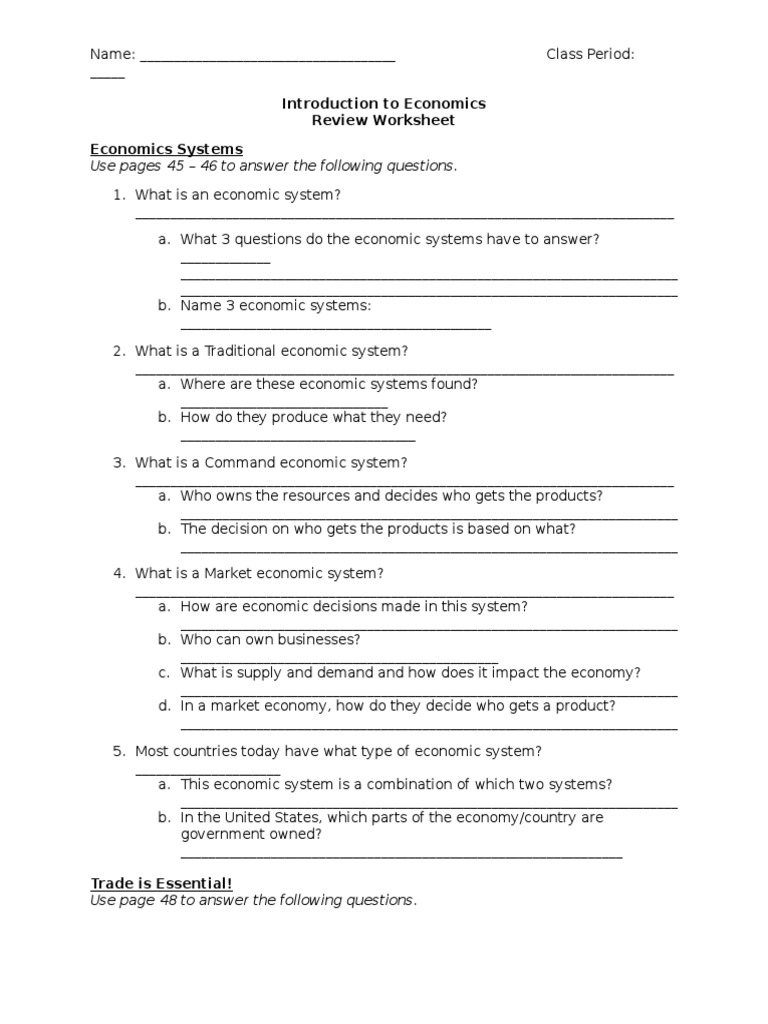 Economics Study Guide | PDF