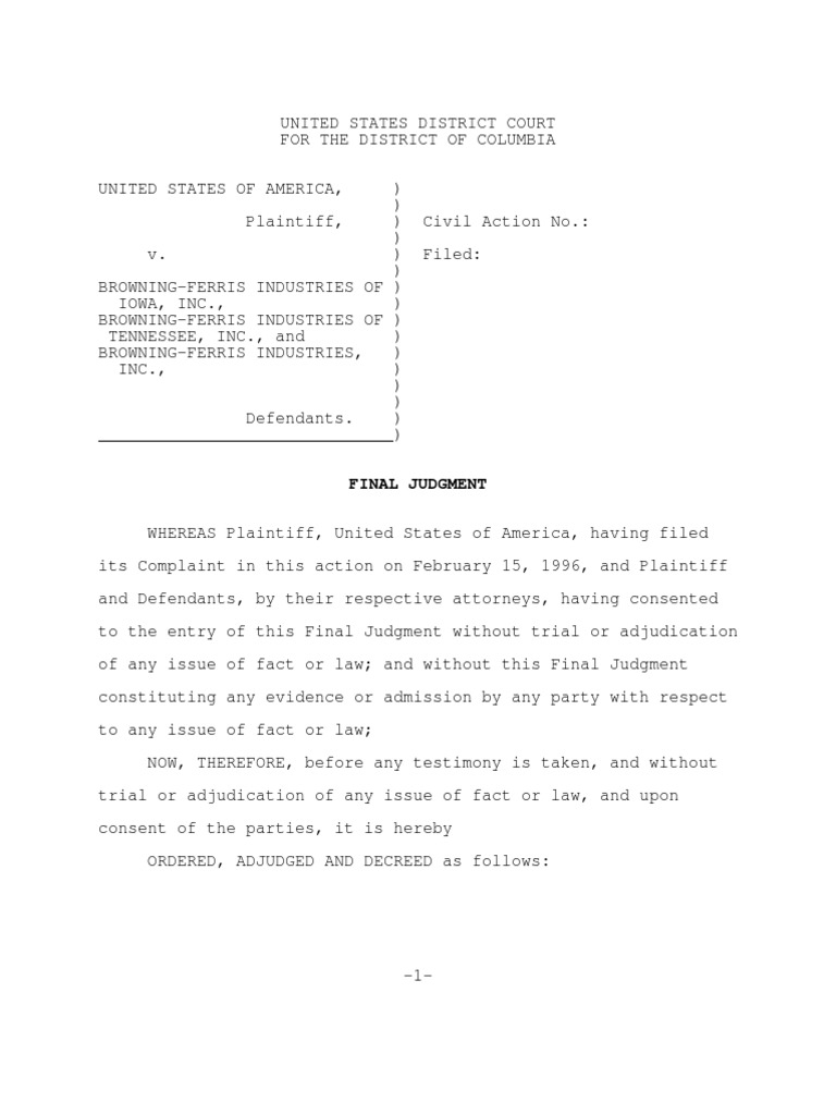 Final Judgment | PDF | Federal Rules Of Civil Procedure | Lawsuit