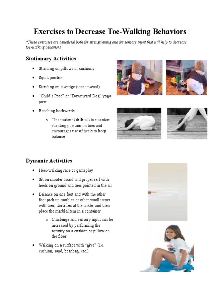 Toe-Walking Exercises | PDF | Foot | Sports