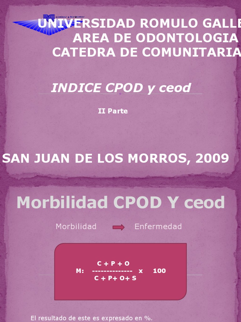 Clase CPOD Ceod II Parte | PDF | Crecimiento personal y profesional