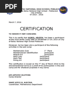 Certificate of Availability of Equipment Template | PDF
