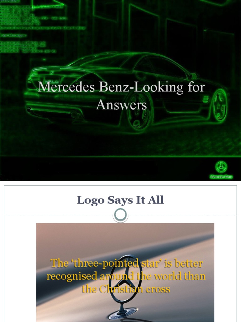 Mercedes Benz-Looking For Answers | PDF | Wheeled Vehicles | Marketing ...