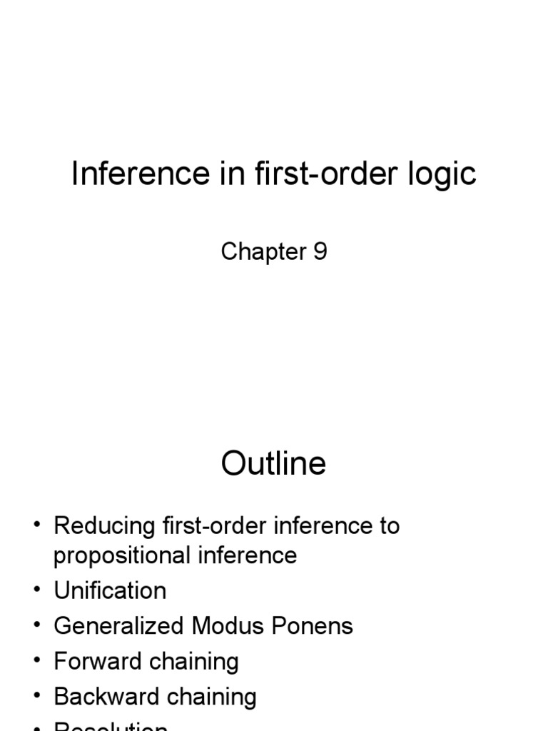 Inference in First-Order Logic | PDF | Deductive Reasoning | Computer Programming
