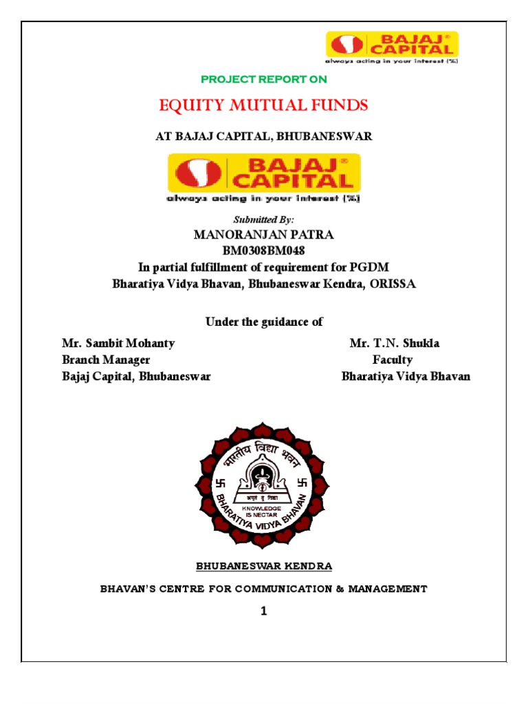 Equity Mutual Funds Project | PDF | Mutual Funds | Investing