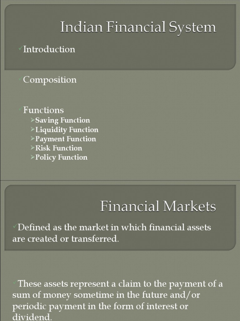 Indian Financial System 1 | PDF | Money | Securities (Finance)