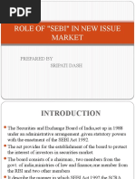Project On Sebi | PDF | Securities (Finance) | Reserve Bank Of India