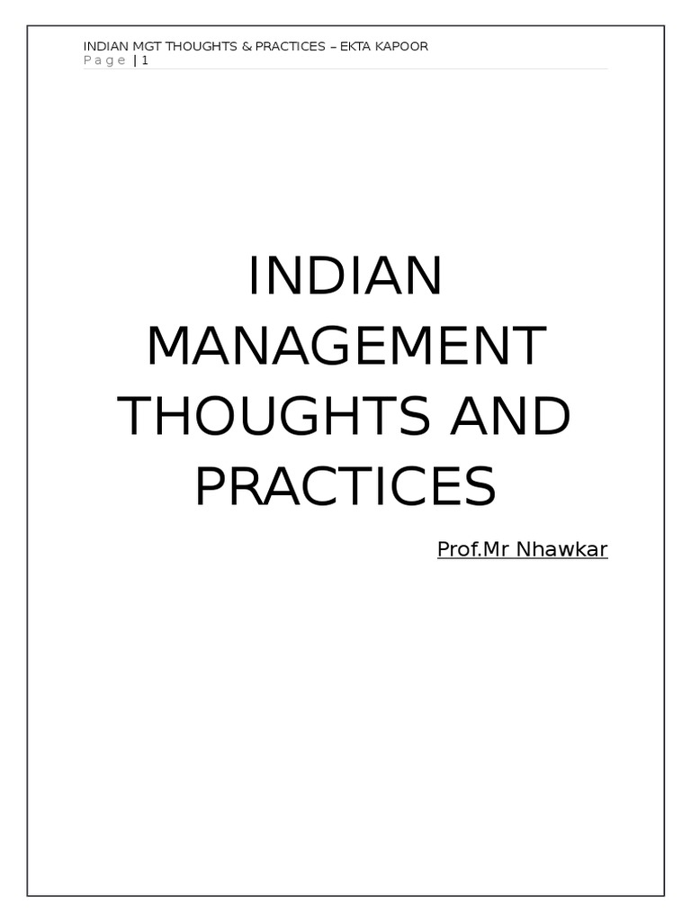 Indian Management Thoughts and Practices - PPT On Ekta Kapoor | PDF ...