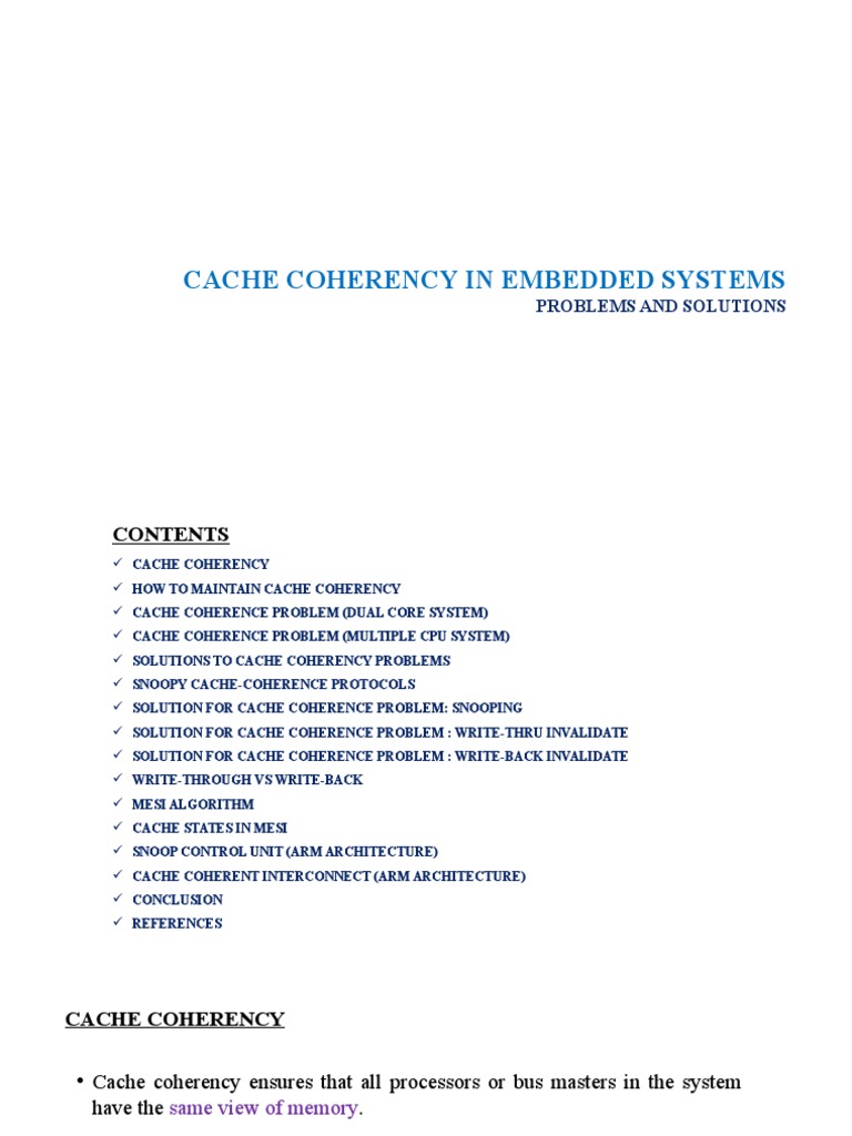 Cache Coherency S | PDF | Cache (Computing) | Computer Architecture