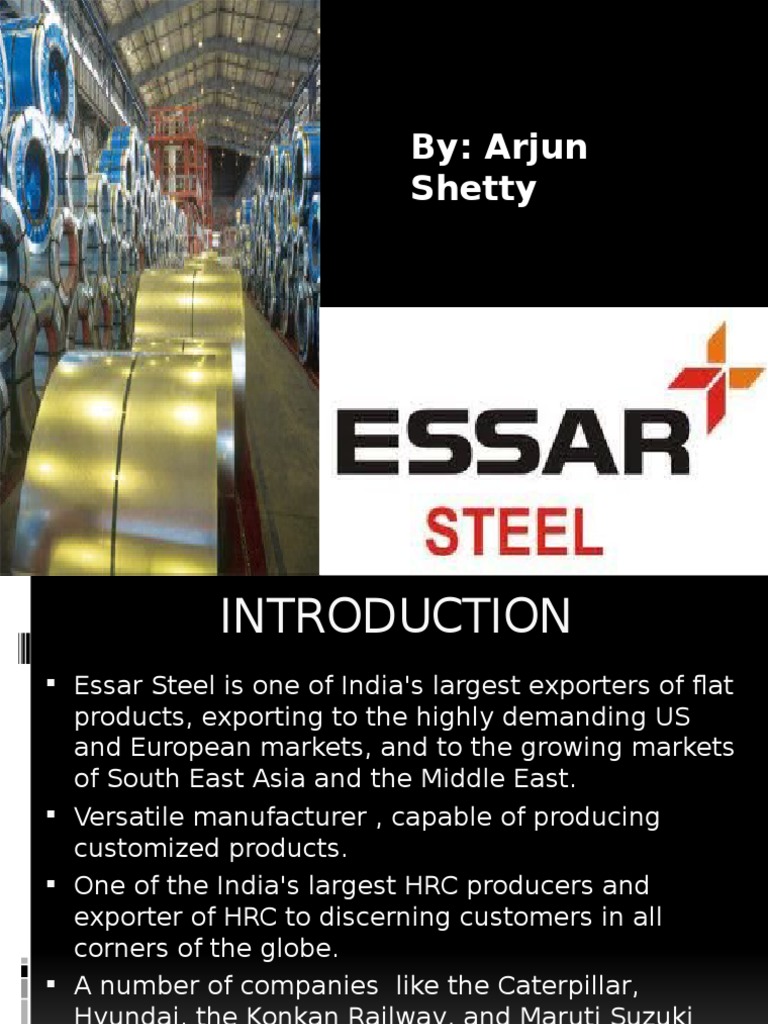 Essar Steels Ppt b2b | Chemical Elements | Industries